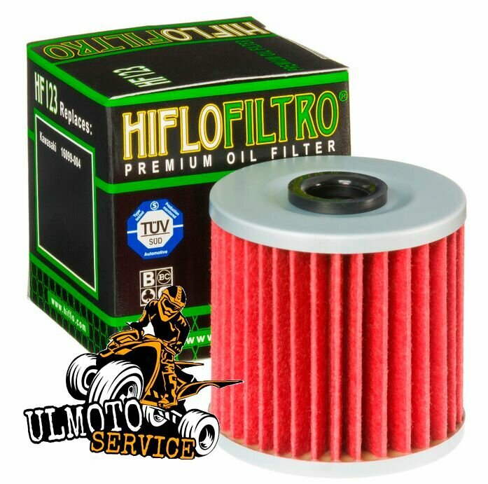 Фильтр масляный HifloFiltro HF123 для Kawasaki KLR250, KLR600 KLR650 KLX650, Estrella Z250 ATV Bayou Lakota Mojave и др.
