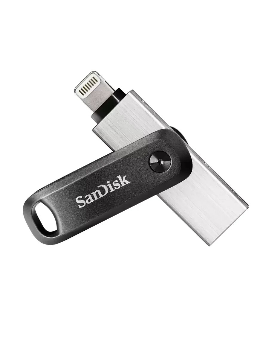 Флеш-накопитель SanDisk 256 ГБ iXpand Go USB 3.0/Lightning, серый