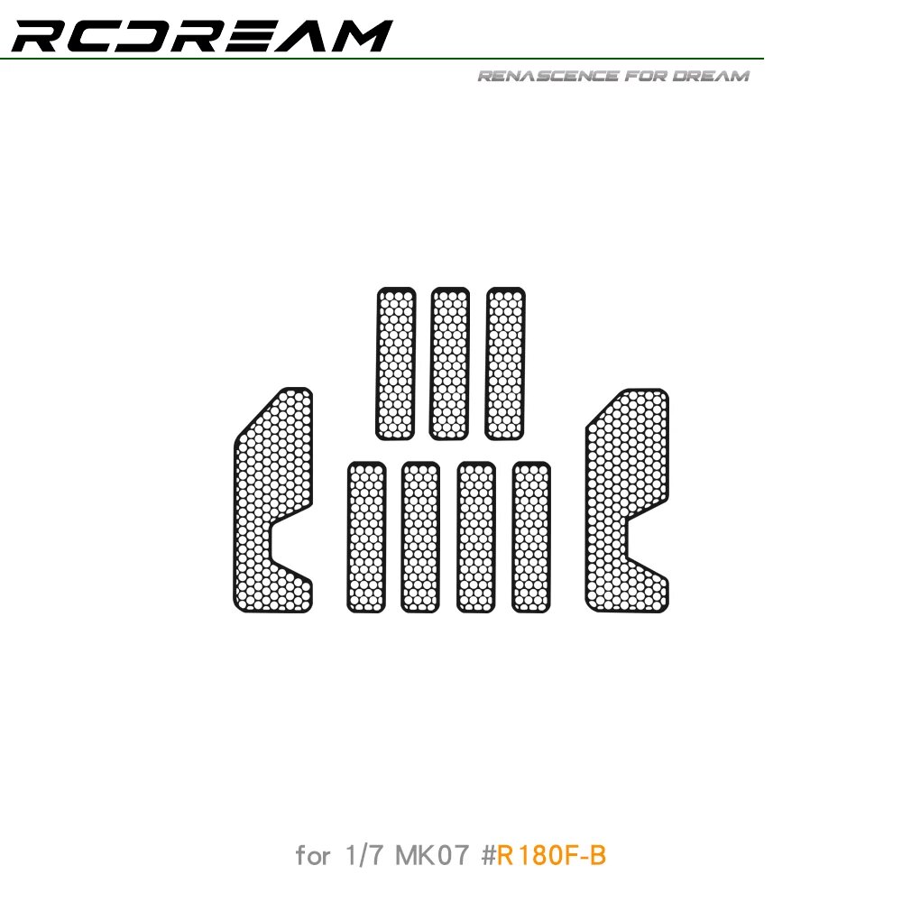 RCDream решетка воздухозаборника R180F-B для RC JK07 MK07