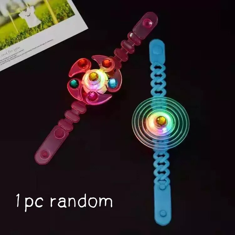 Светящийся гироскопический браслет Spinners для детей Синий, wristband