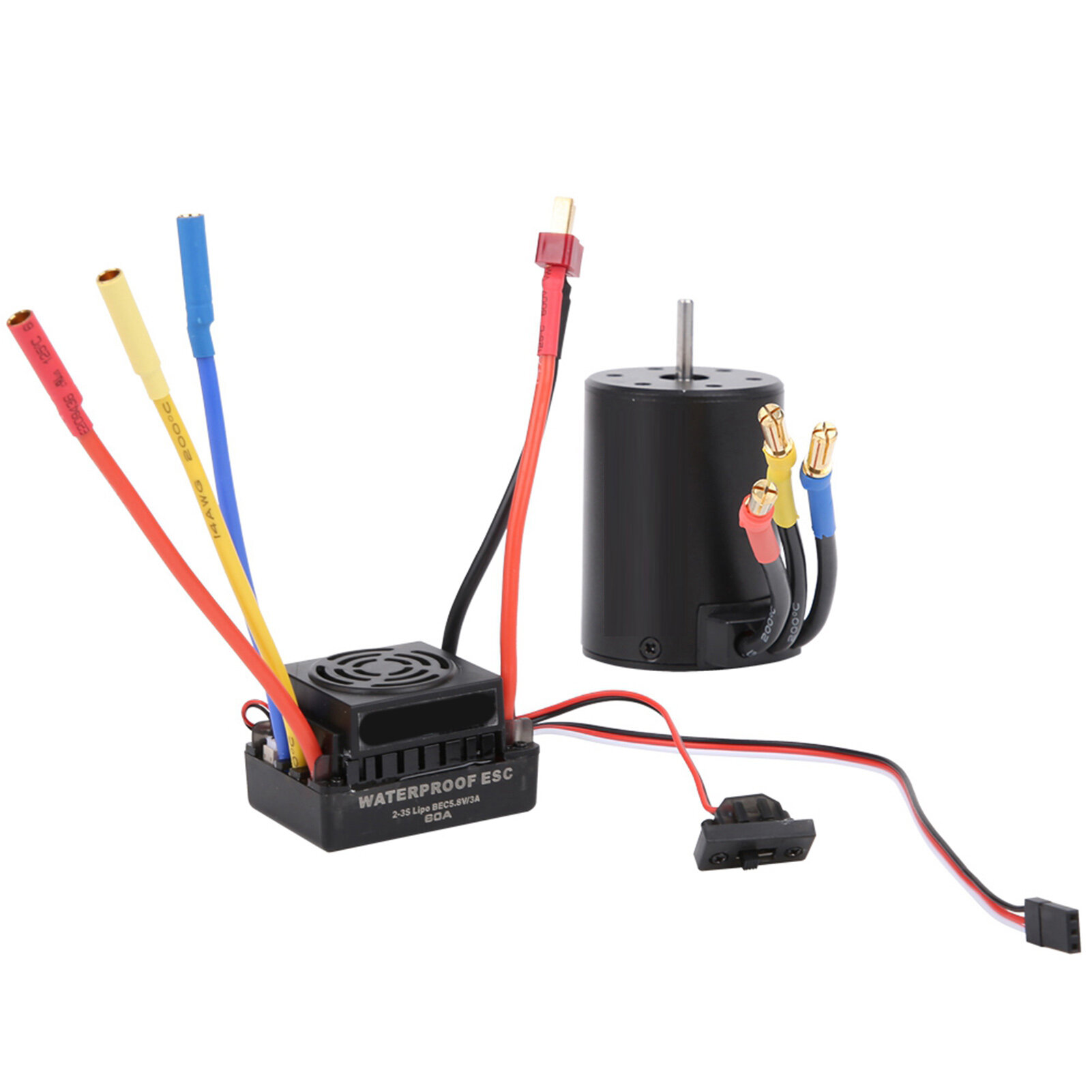 HOBBYFANS BL 3650 3900KV Автомобильный Бесщеточный Двигатель Без Датчиков 60A Водонепроницаемый ESC Комплект для 1/10 RC Грузовика