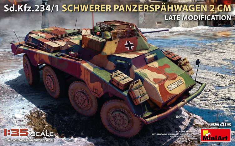 35413 MiniArt Бронеавтомобиль Sd. Kfz.234/1 Schwerer Panzerspahwagen (2 cm), поздняя версия 1/35