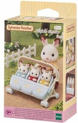 Sylvanian Families Аксессуар для фигурок Коляска для тройняшек, 5533