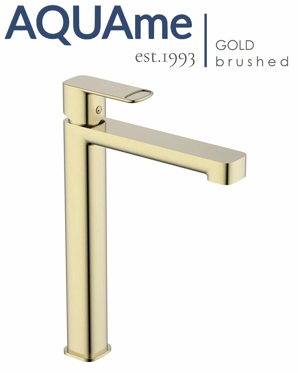 Смеситель для раковины AQUAme Parma шлифованное золото AQM6614BG