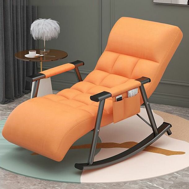 Кресло-реклайнер, с ящиком, на металлокаркасе, обивка из текстиля