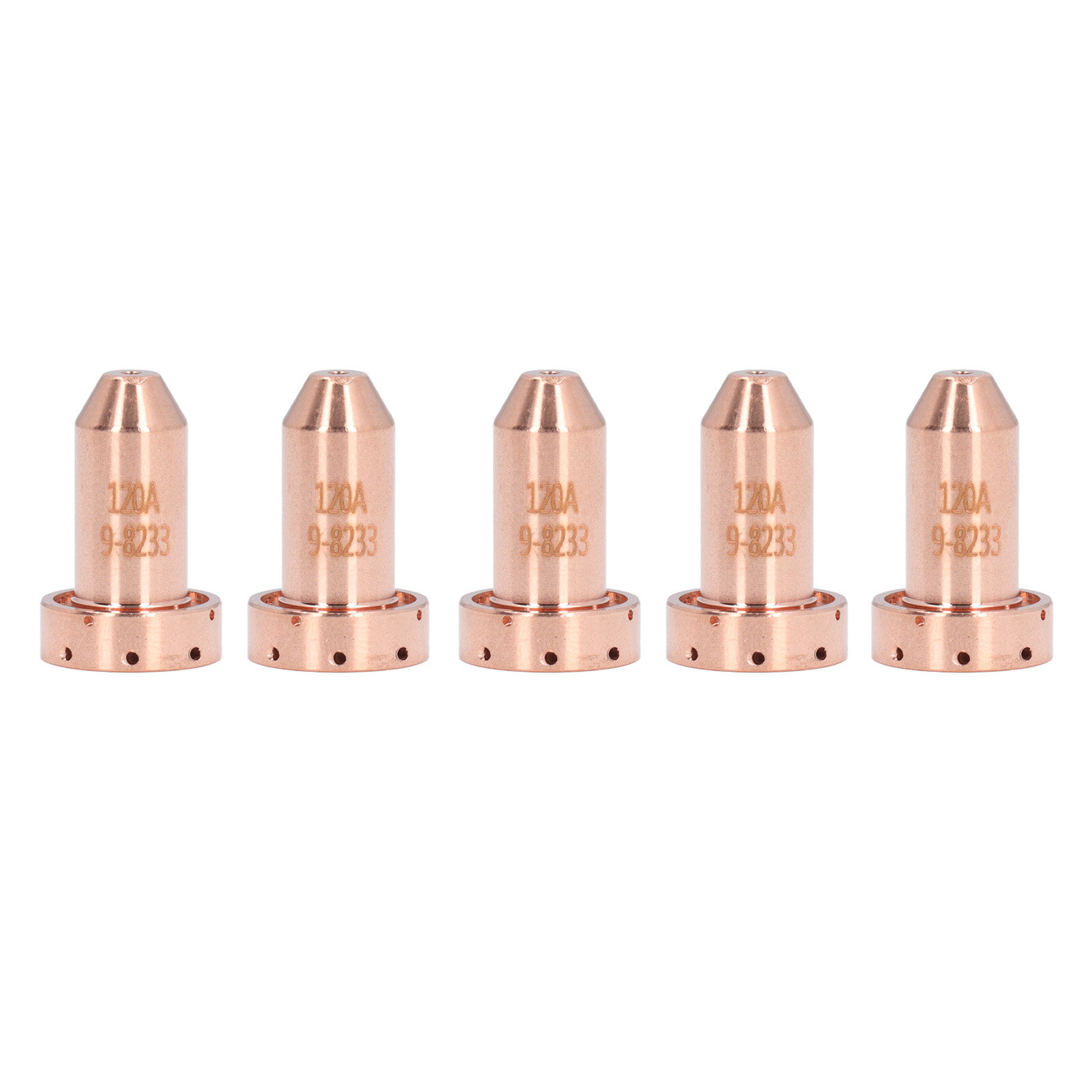 5PCS 9‑8233 Nozzle Tips Brass Cutting Torch Tip Replacement Plasma Cutter Consumables for SL60 SL100