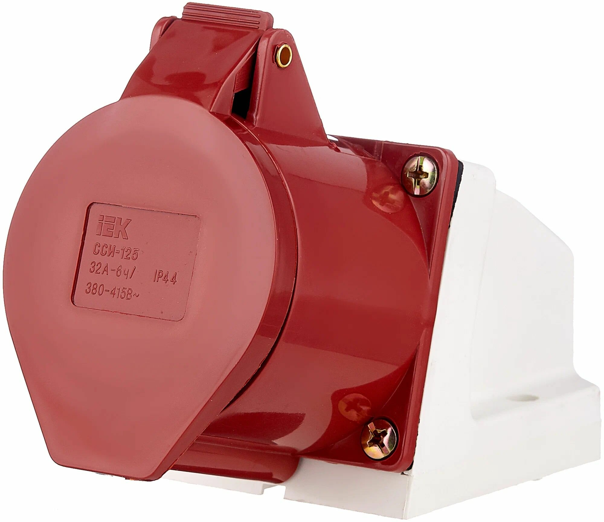 Розетка стационарная IEK ССИ-125 PSR12-032-5, IP44, 380 В, белая