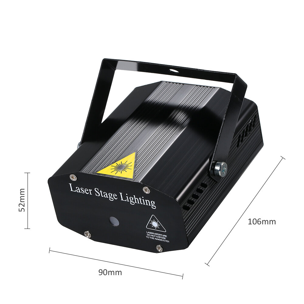 AC 110-240V LED Lasering Stage Light со штативом, активируемый звуком, красные и зеленые световые узоры, сценический проектор для DJ, диско-шоу, вечеринок, клубов, танцев