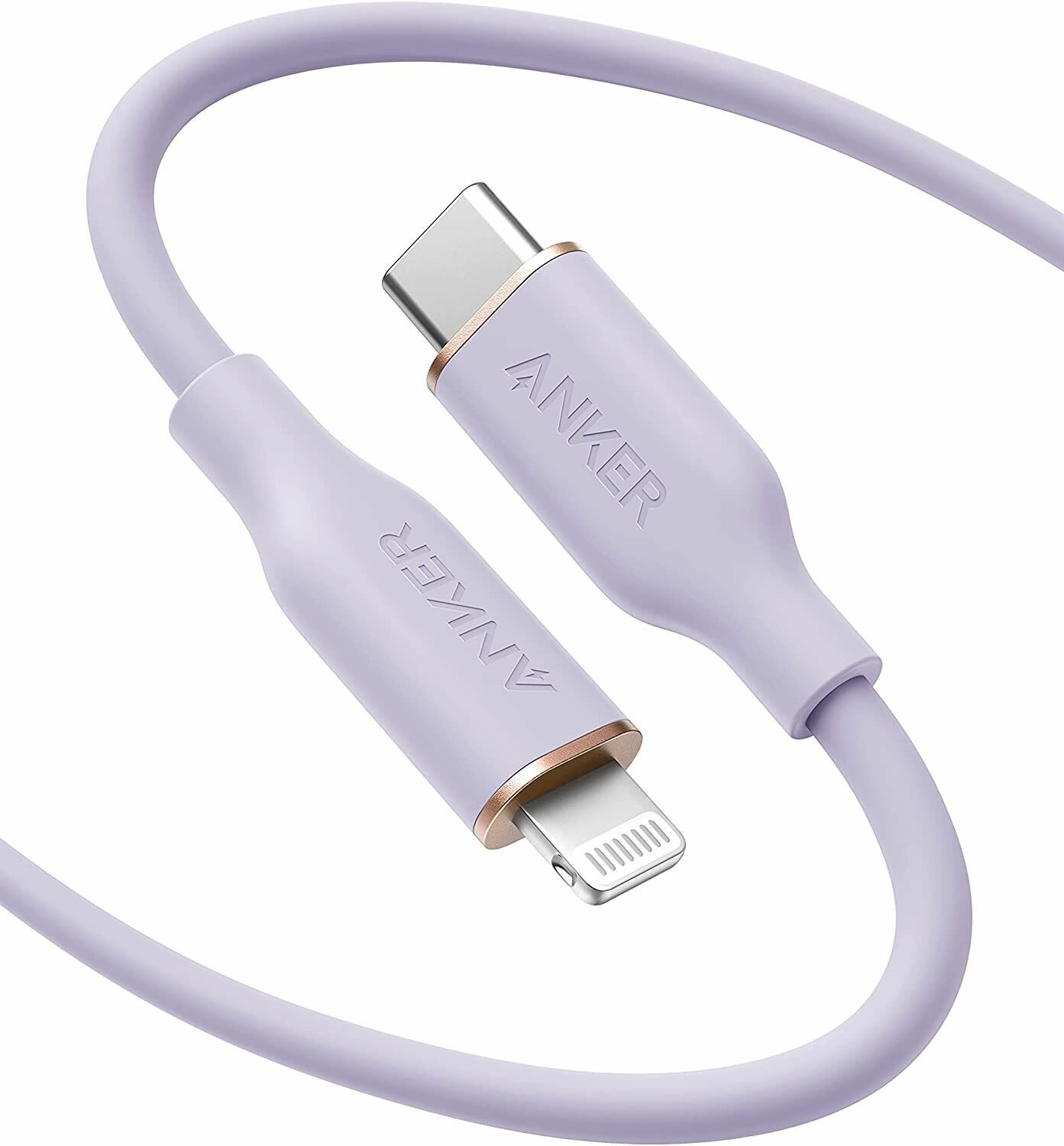 Кабель Anker 641 PowerLine III USB-C to Lightning Cable 1.8m (Flow, Silicone) Lilac Purple (A86636V1)