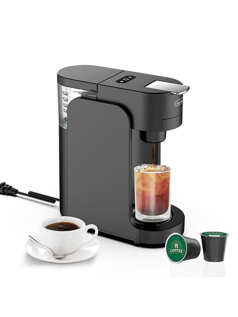 Кофемашина капсульная "3 в 1", 350мл, давление 3.5 бар, черная