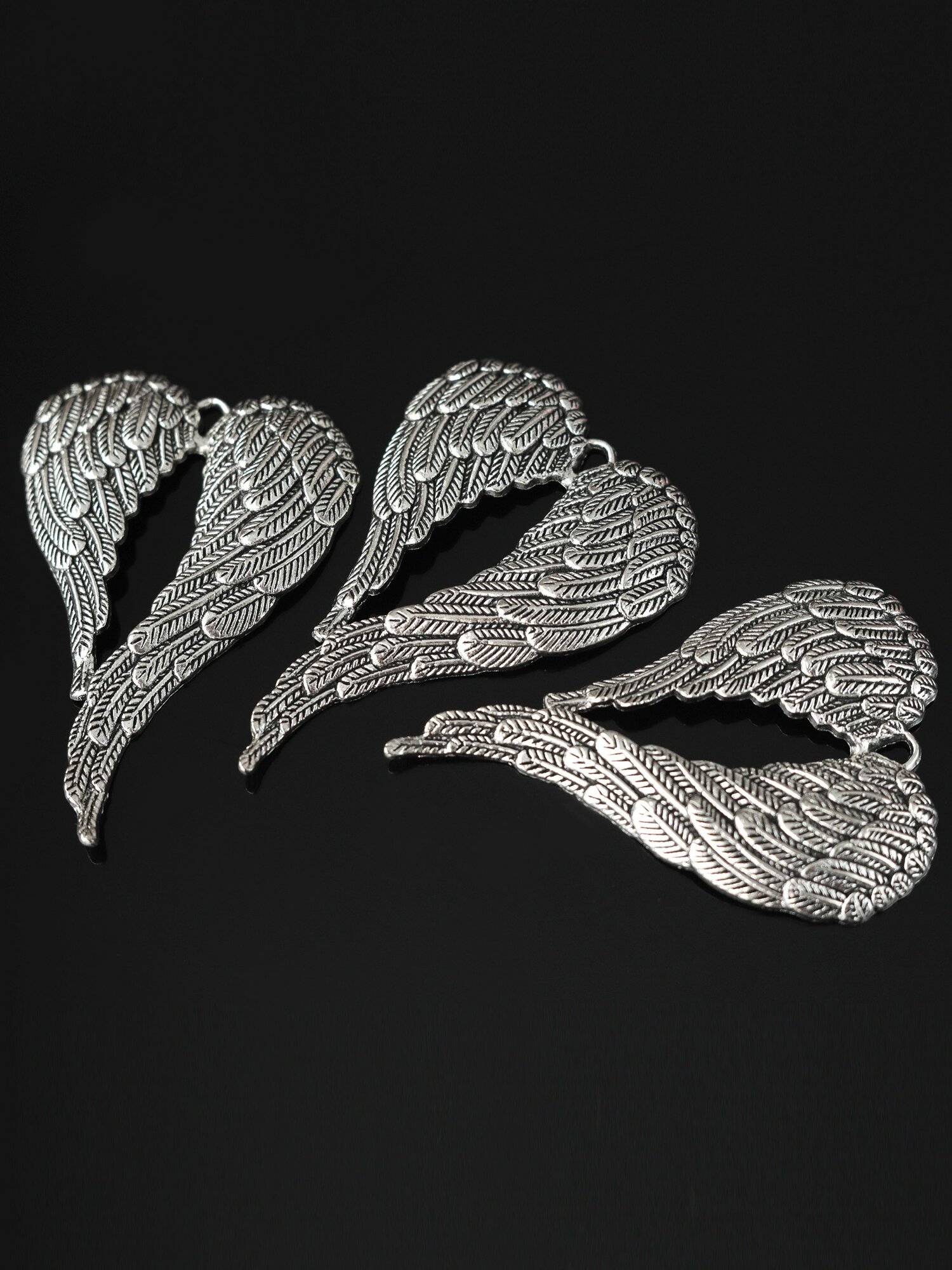 Кулон Подвеска металлическая 4 шт. для рукоделия / браслета / сережек, цв. античное серебро, 68.5x47x5 мм