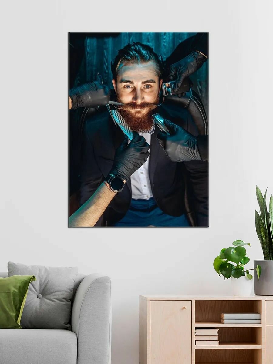 Картина на стену "Барбершоп", 30х40 см