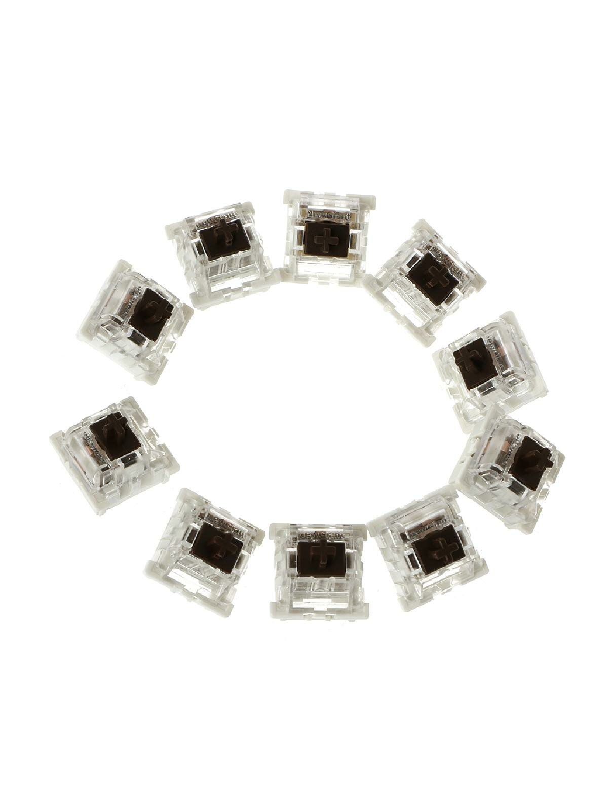 MX Switches Brown for Mechanical Keyboard Cherry MX Compatible Transparent Housing 10 Pieces