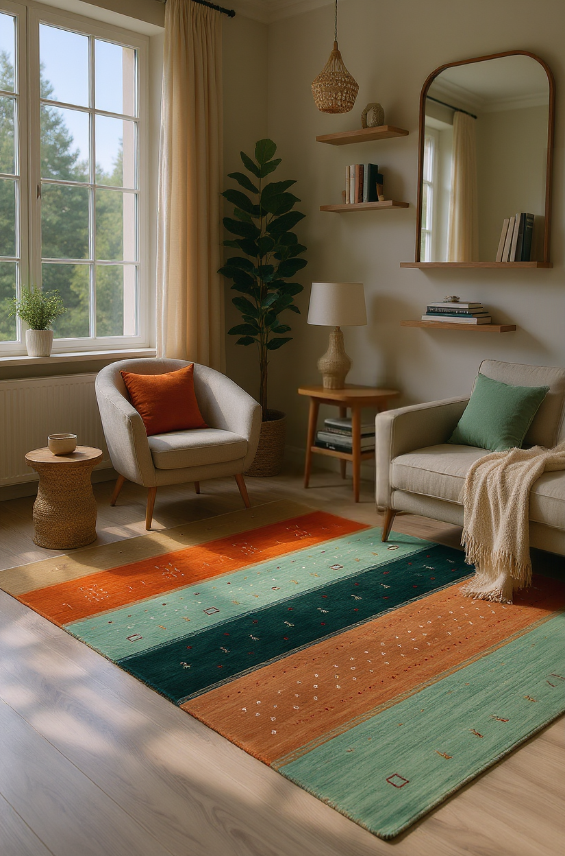 Иранский современный ковер ручной работы Габе, Размер: 167х249 см.