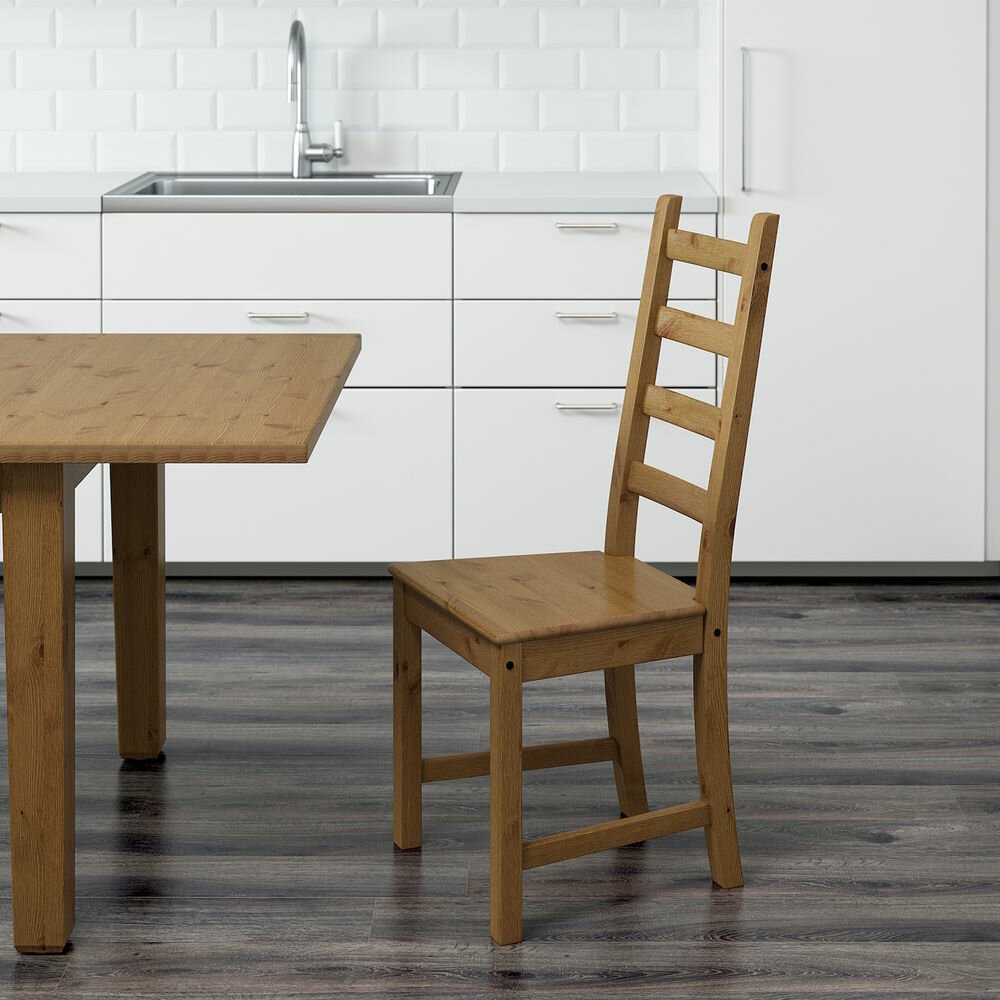 Стул IKEA КАНТРИ-2 (Каустби) сосна, тон 24, коричневый