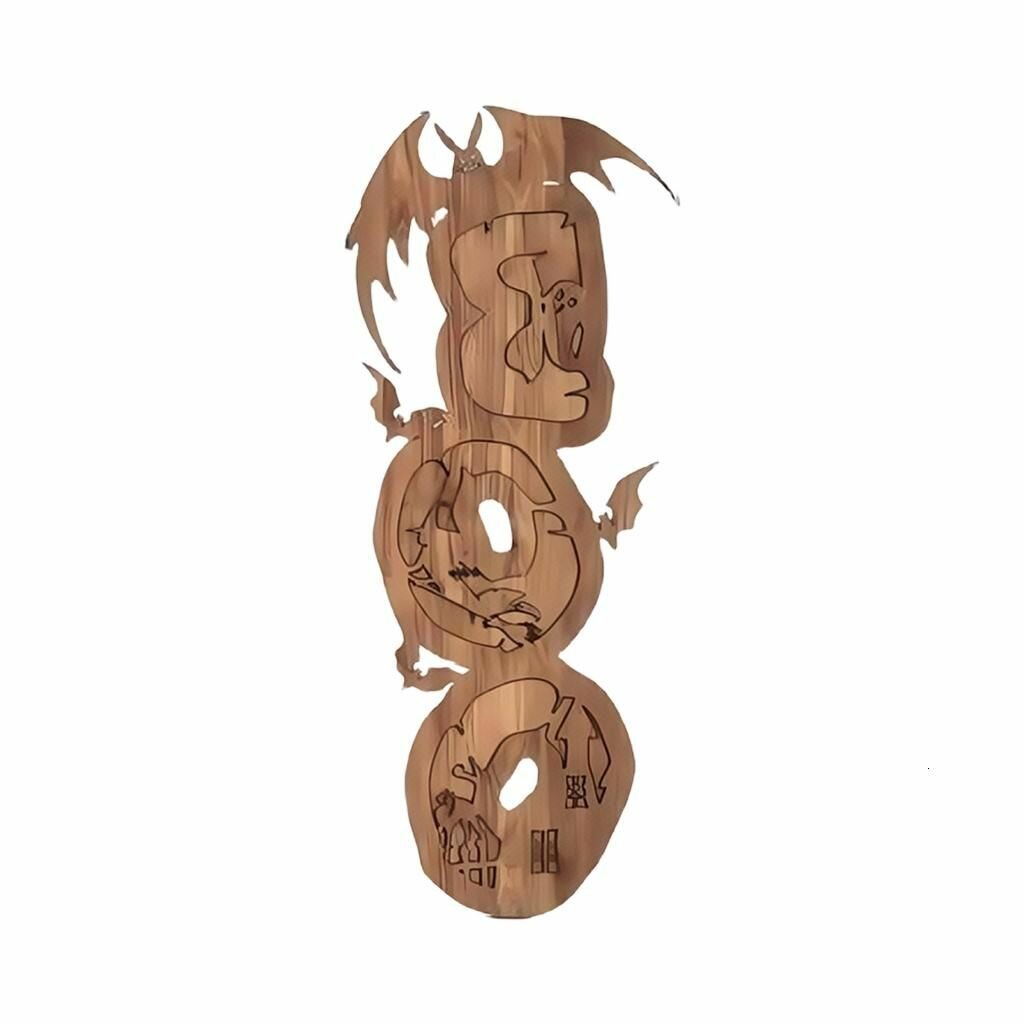 Многослойное украшение с логотипом Boo Halloween-цвет дерева-B