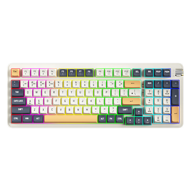 Кастомная механическая клавиатура AIGO AG98 RGB-подсветка, желтая ось, цвет: xingji cross