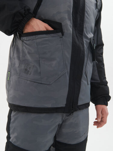 Костюм зимний Huntsman Горка-Люкс ткань Breathable Camo цвет Серый размер 60-62/182-188