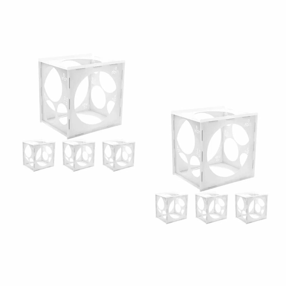 Пластиковый прозрачный куб для точного измерения шаров для декоративных шариков
