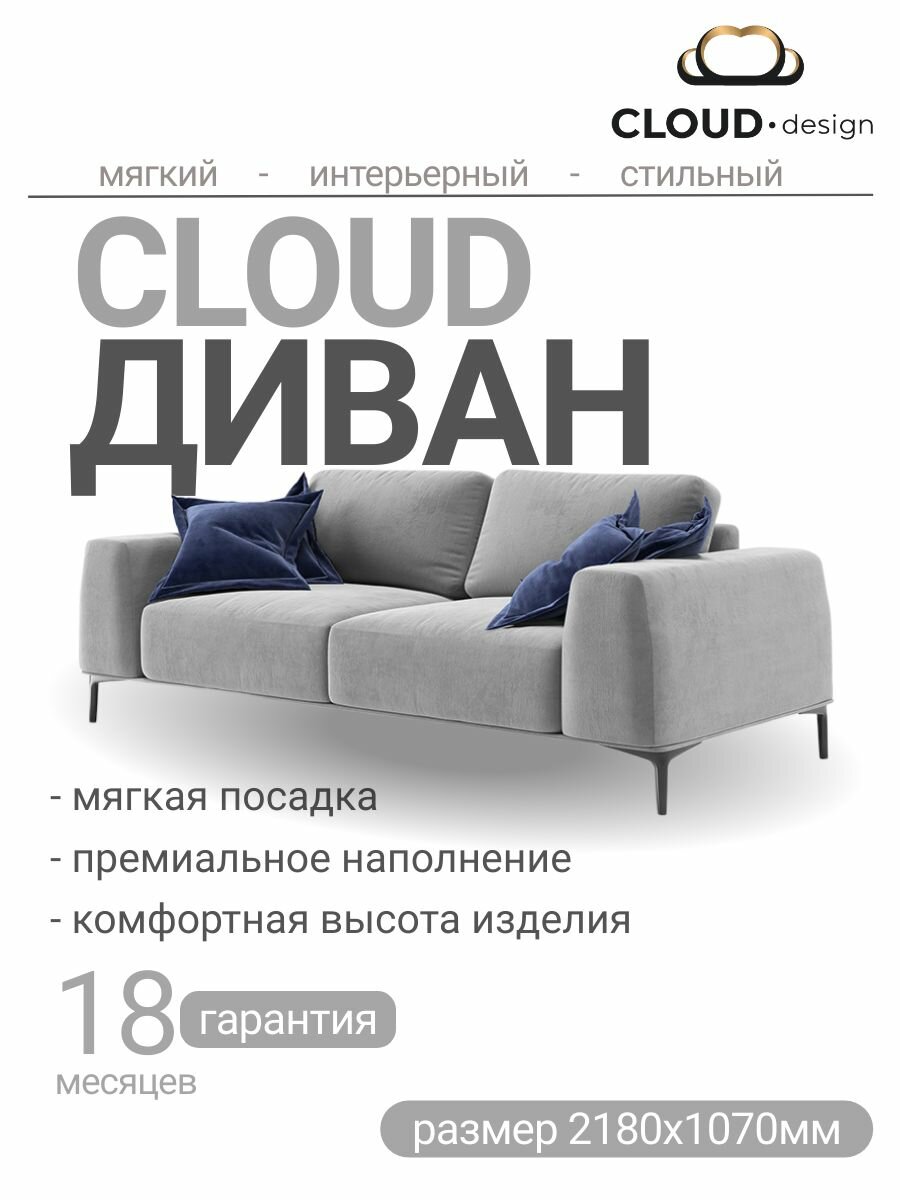 Прямой диван CLOUD двухсекционный