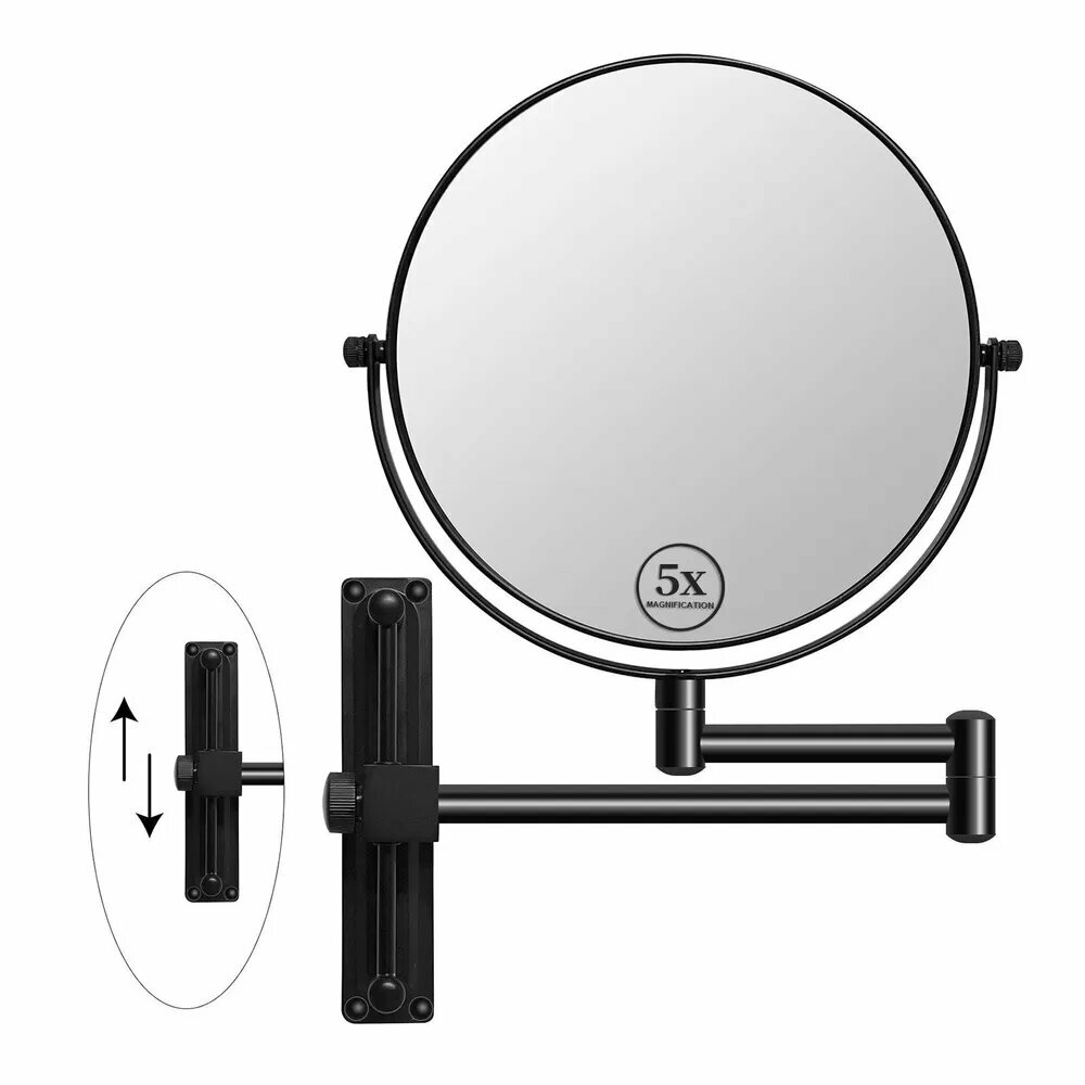 Зеркало с полкой "круглое зеркало с подсветкой", 20 см х 20 см, 1 шт