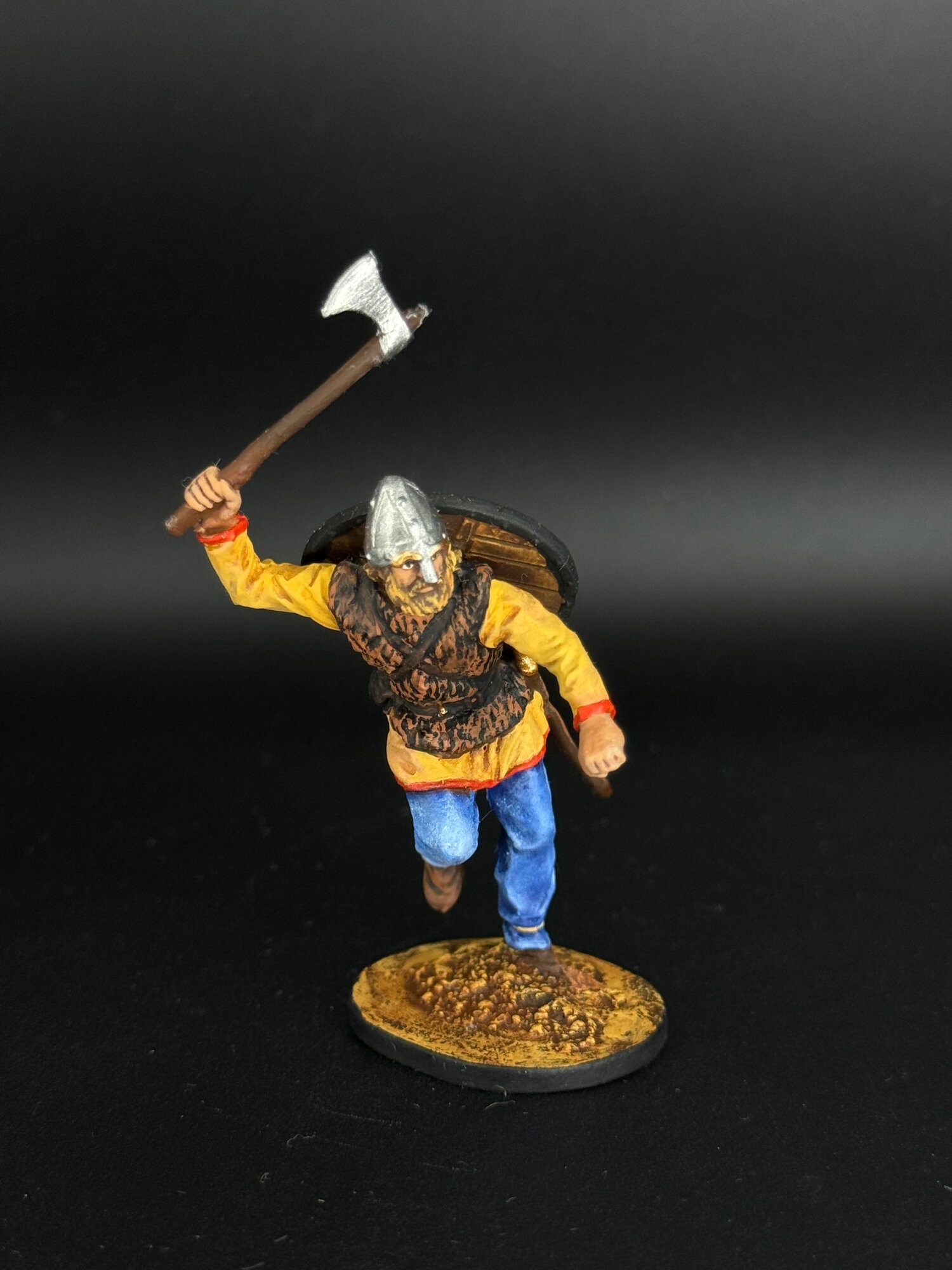 Коллекционный оловянный солдатик фигурка Викинг 54 мм масштаб 1:32 ручная роспись