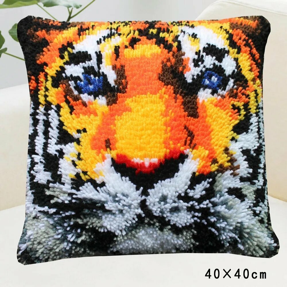 Набор для вышивания, технология ковровой вышивки, 40*40cm, тигр
