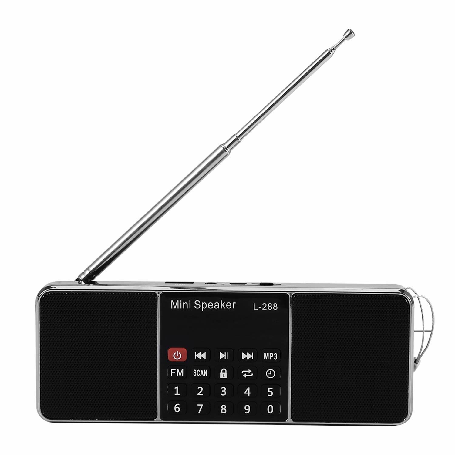 Радио L-288 для пожилых наружный портативный колонка многофункциональный домашний кард аудиоплеер черный 1x Радио 1x Кабель для зарядки