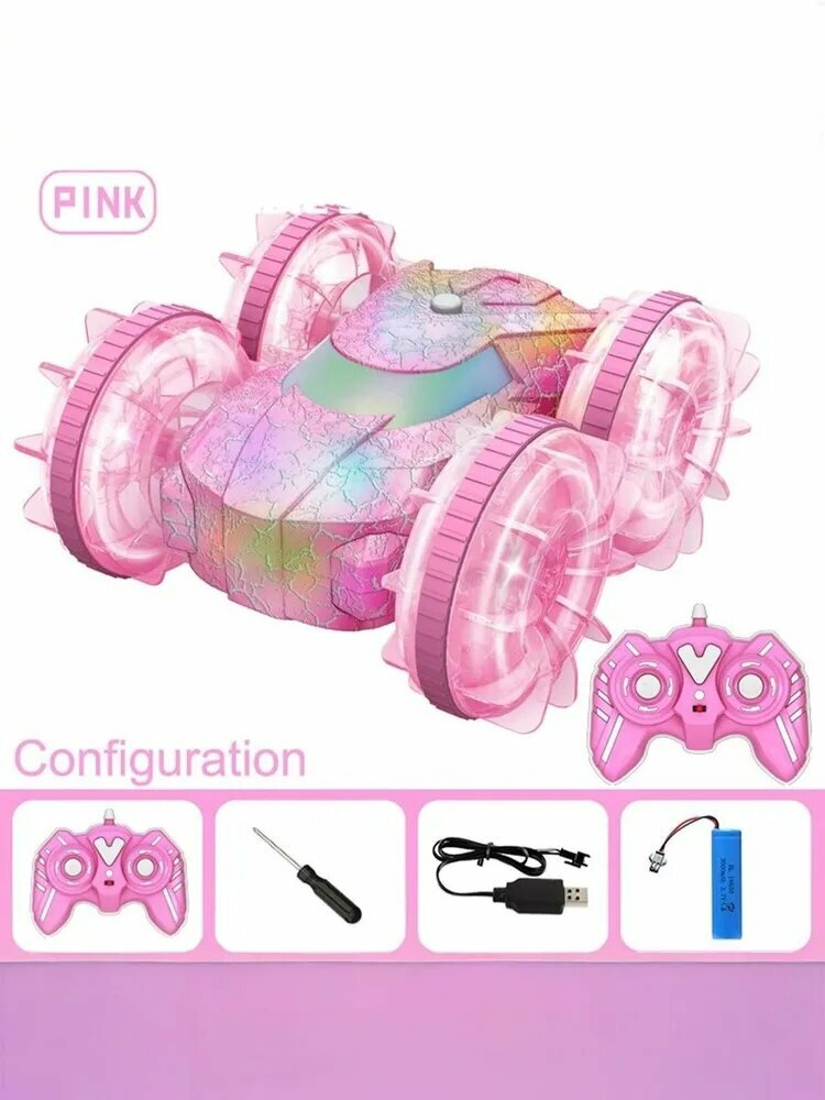 Радиоуправляемая машинка-амфибия для девочек, трюки 360 , полный привод 4WD, детская игрушка для подарка детям 5-10 лет