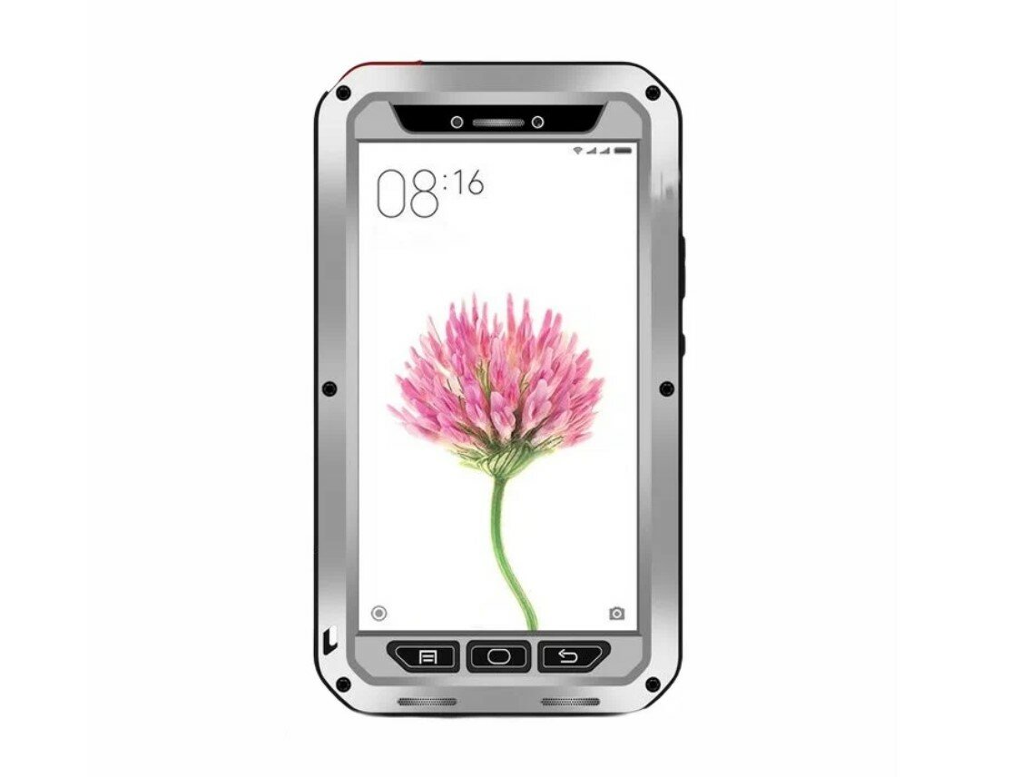 Чехол MyPads, для Xiaomi Mi Max, водонепроницаемый, ударопрочный, металл, серебристый