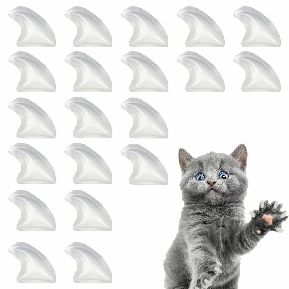 Антицарапки, мягкие защитные колпачки на когти для кошек и котят