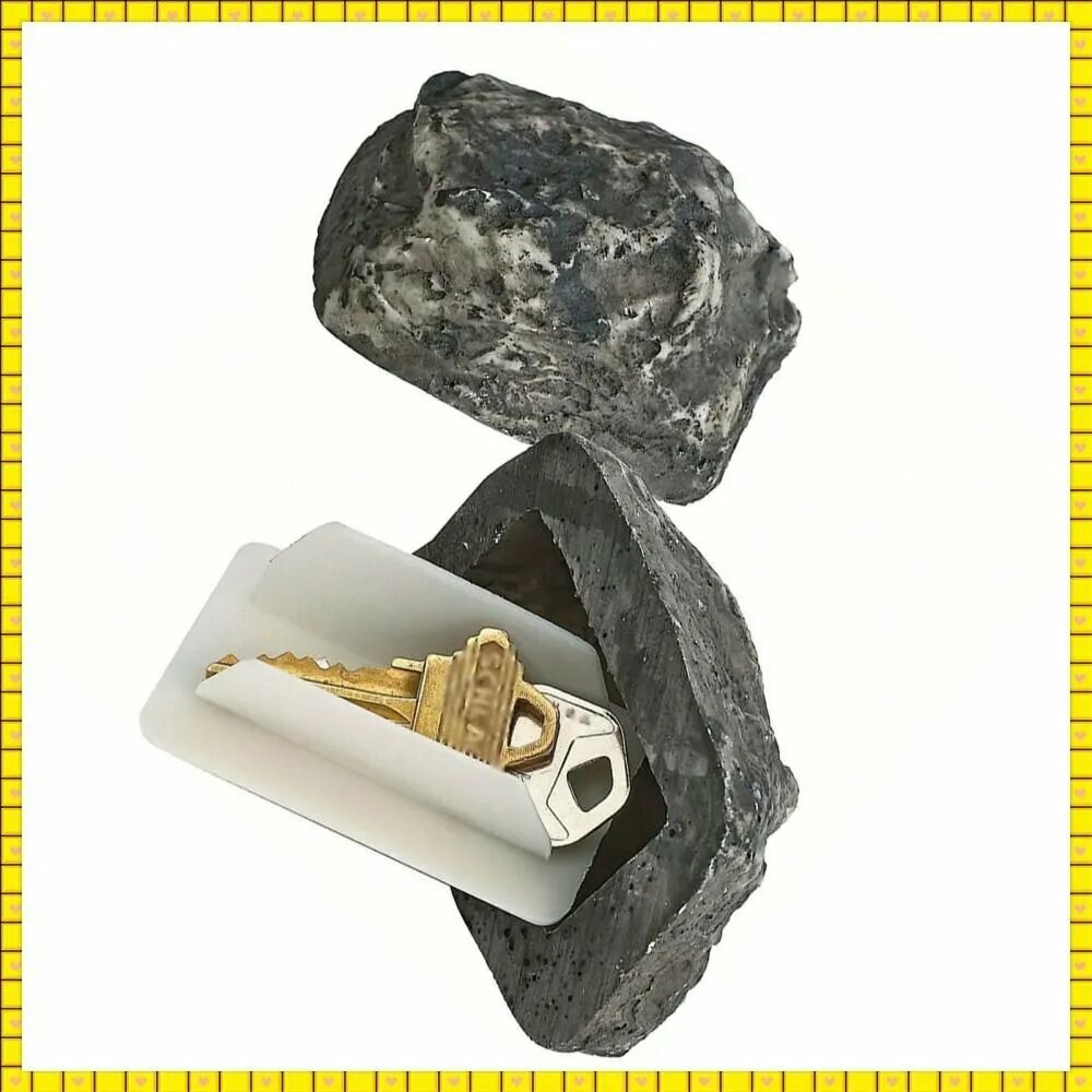 Ключница в форме камня, скрытое хранение ключей для садов и веранд
