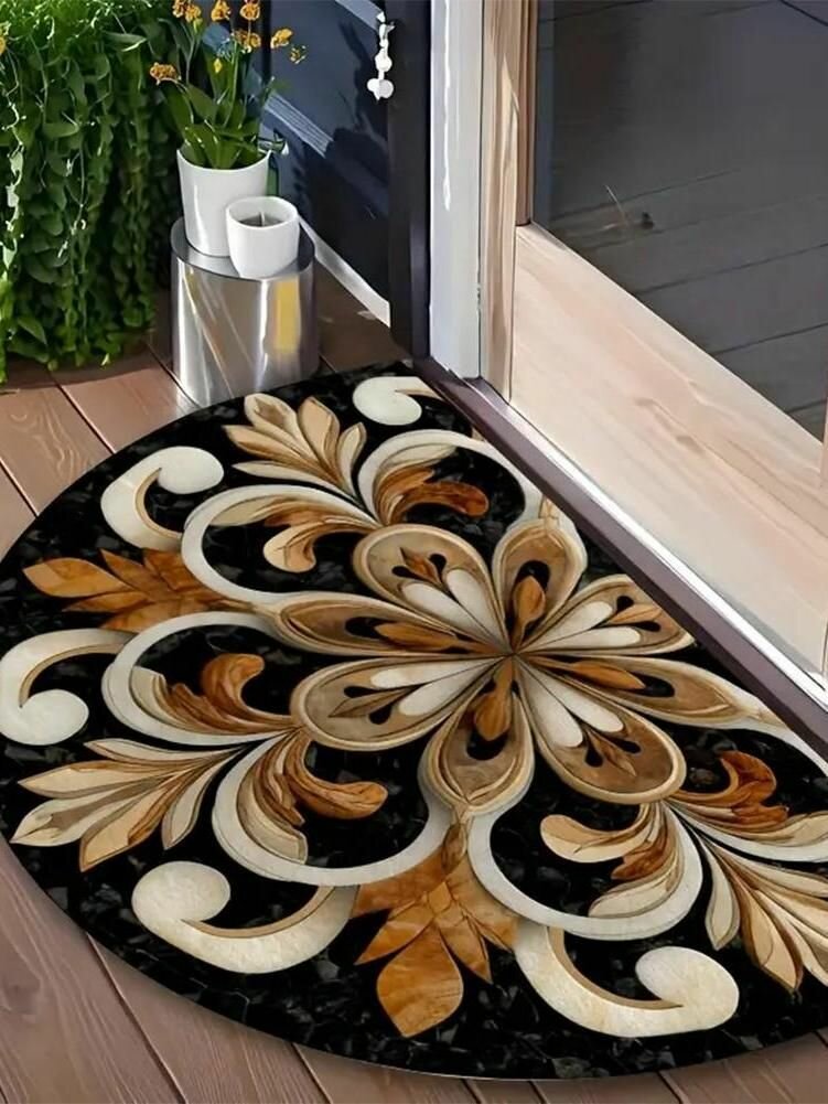 Полукруглый напольный коврик