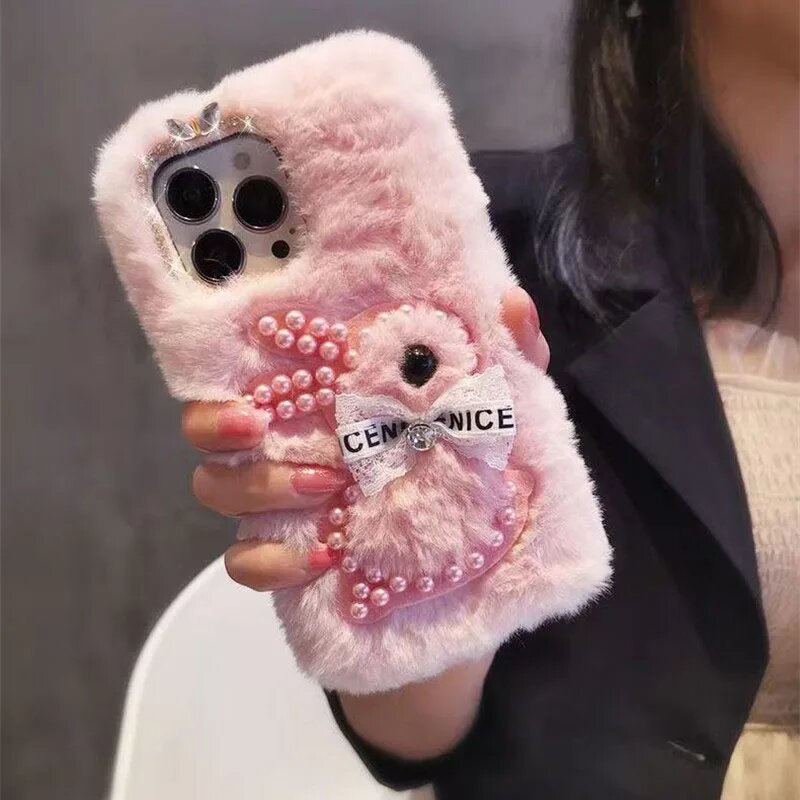Роскошный мягкий чехол для телефона со стразами и жемчугом для OPPO Розовый, Розовый, For Realme9 4G