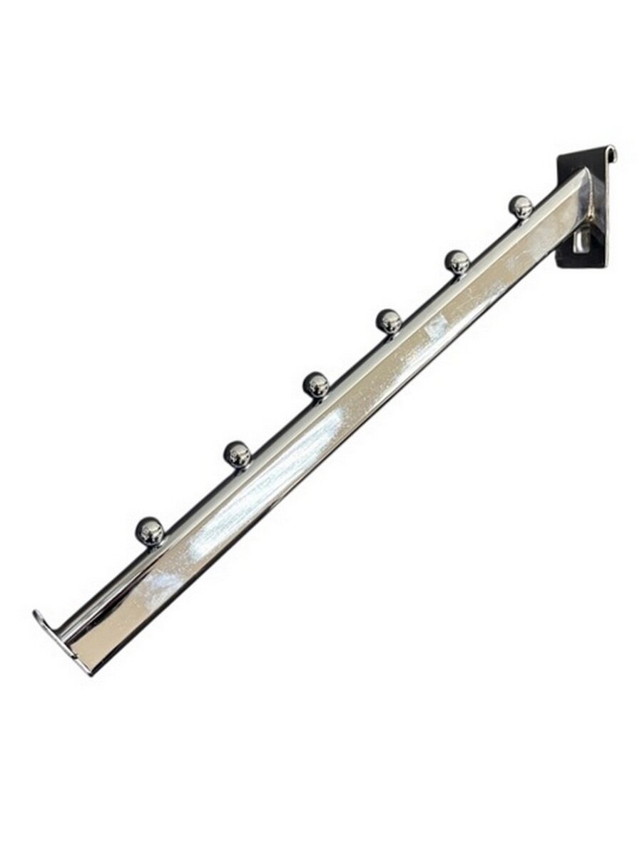 Кронштейн с 8-ю шариками для сетки решетки, 400 мм, Хром- 5 шт.