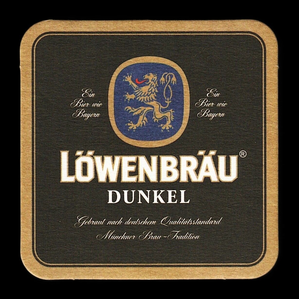 Бирдекель (костер) Lowenbrau Dunkel Германия (подставка под пивной бокал)