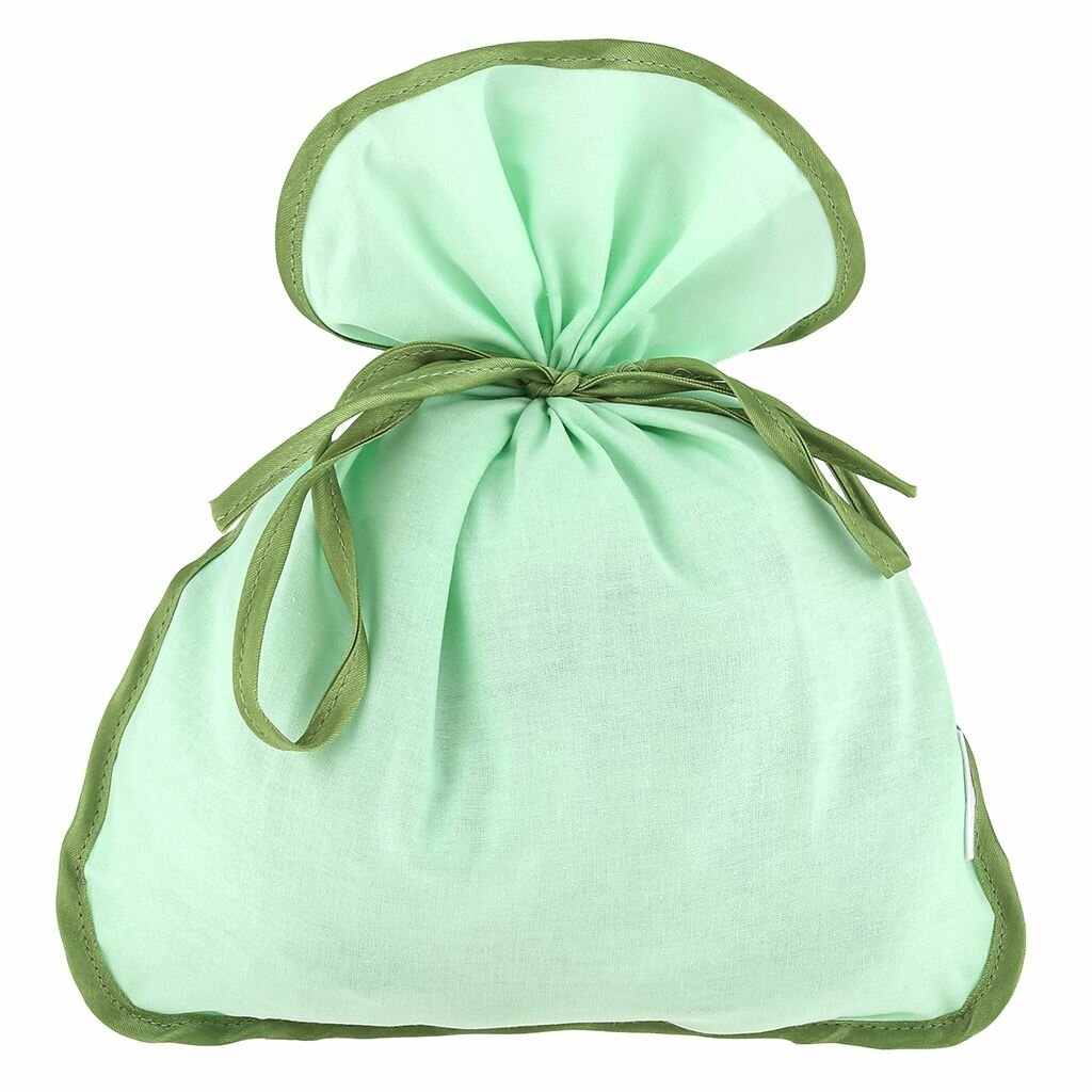 Эко-мешочек Домашняя Мода Салатовый , из хлопка, с завязками, 25х30 см (М1-2/3-о)