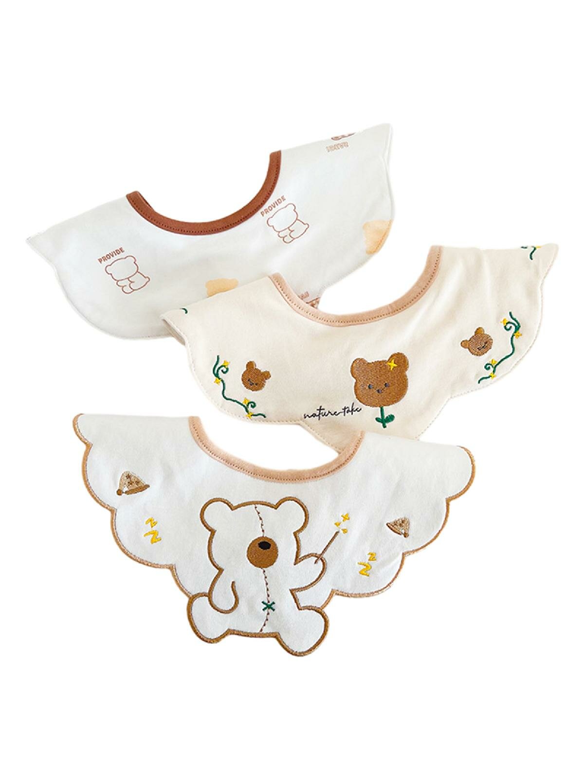 3шт Слюнявый Фартук Нагрудник Отрыжка Ткань Сильные Впитывающие Нагрудники Детские Товары Детский Нагрудник