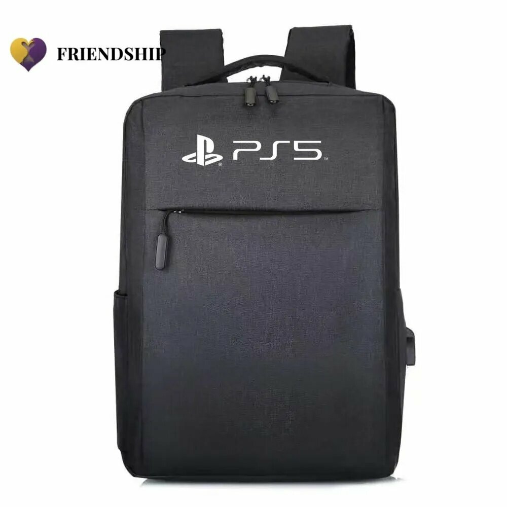 Сумка для переноски игровой приставки PS5, защитная, с карманами для геймпадов и аксессуаров, текстиль
