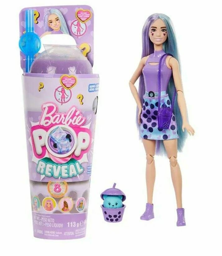 Интерактивная кукла Barbie "HTJ18", из серии "Сок Бобо", 29см
