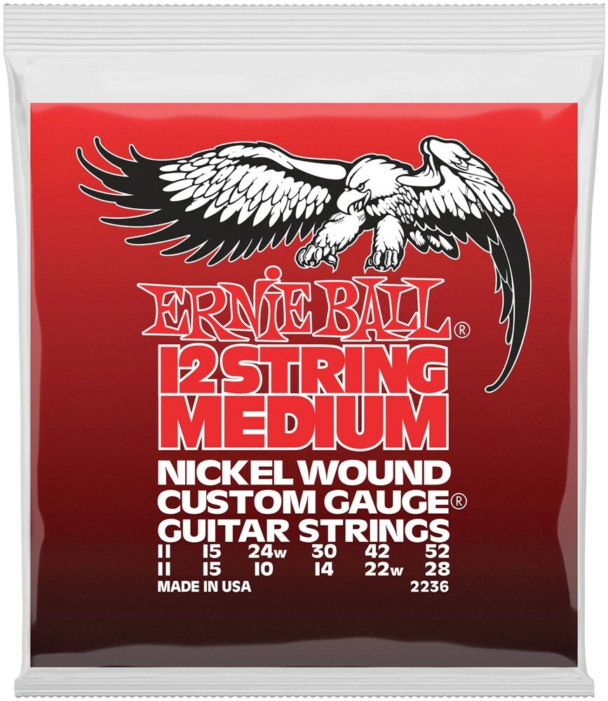 ERNIE BALL 2236 Nickel Wound Medium 11-52 - Струны для электрогитары 12-струнной