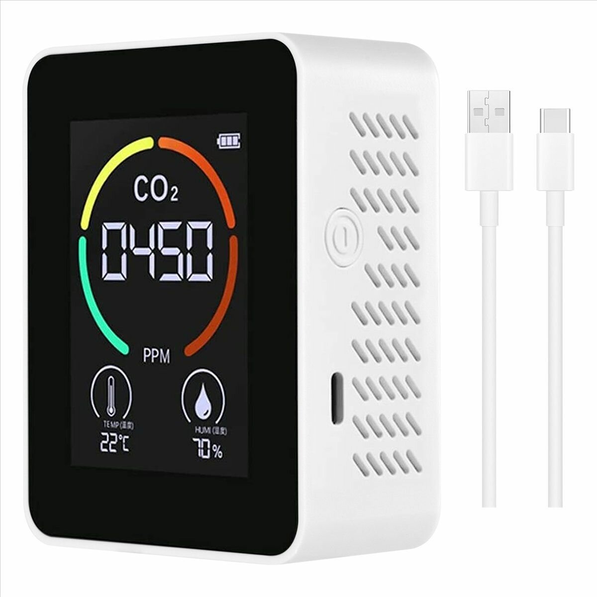 Измеритель температуры и влажности, монитор качества воздуха, детектор CO2, цифровой детектор загрязнения воздуха углекислым газом A