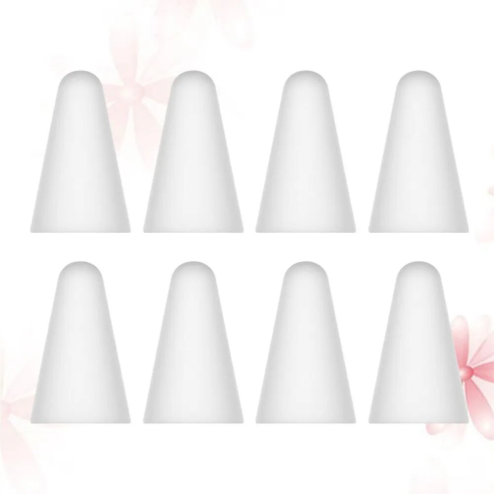 Чехол Для Стилуса Из Силикона 8 Шт Защита Наконечника Совместимость С Apple Pencil 1 2 Белый 1x0 5x1CM