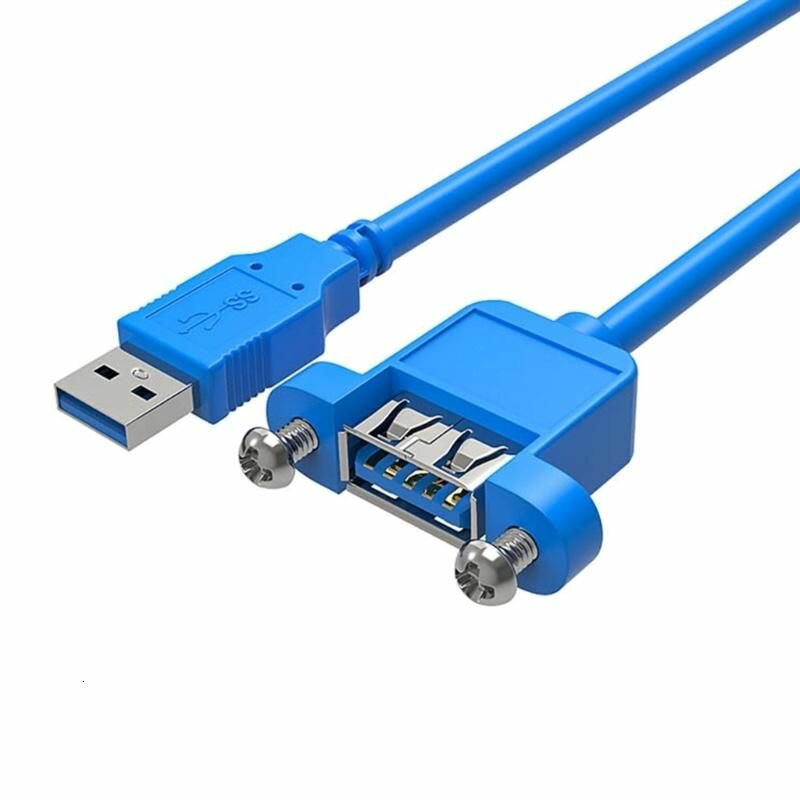 USB 3.0 удлинитель с винтовыми креплениями, 2m - Половинная упаковка