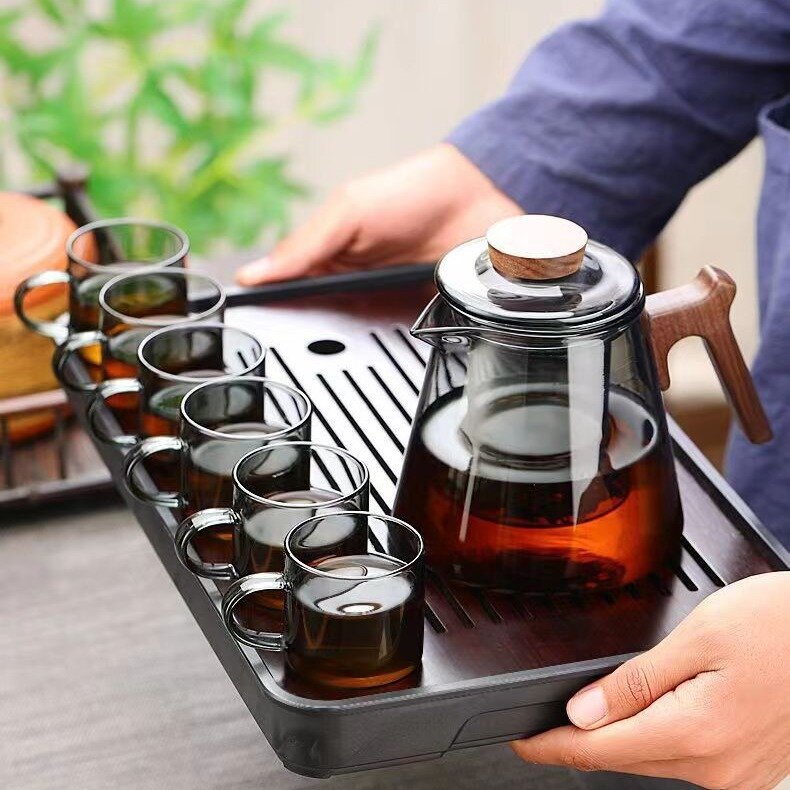 Чайный сервиз, новый китайский стиль, стеклянный чайный набор для дома с функцией подогрева и кипячения, специальный