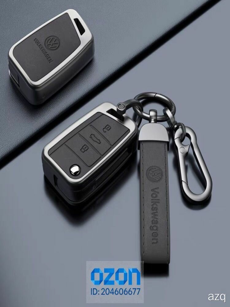 Чехол для брелока Volkswagen - кожаный, с логотипом, на кольце, 1 шт. для автомобиля