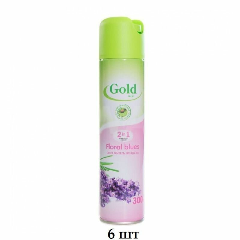 Gold Wind Освежитель Floral blues, 300 мл, 6 шт