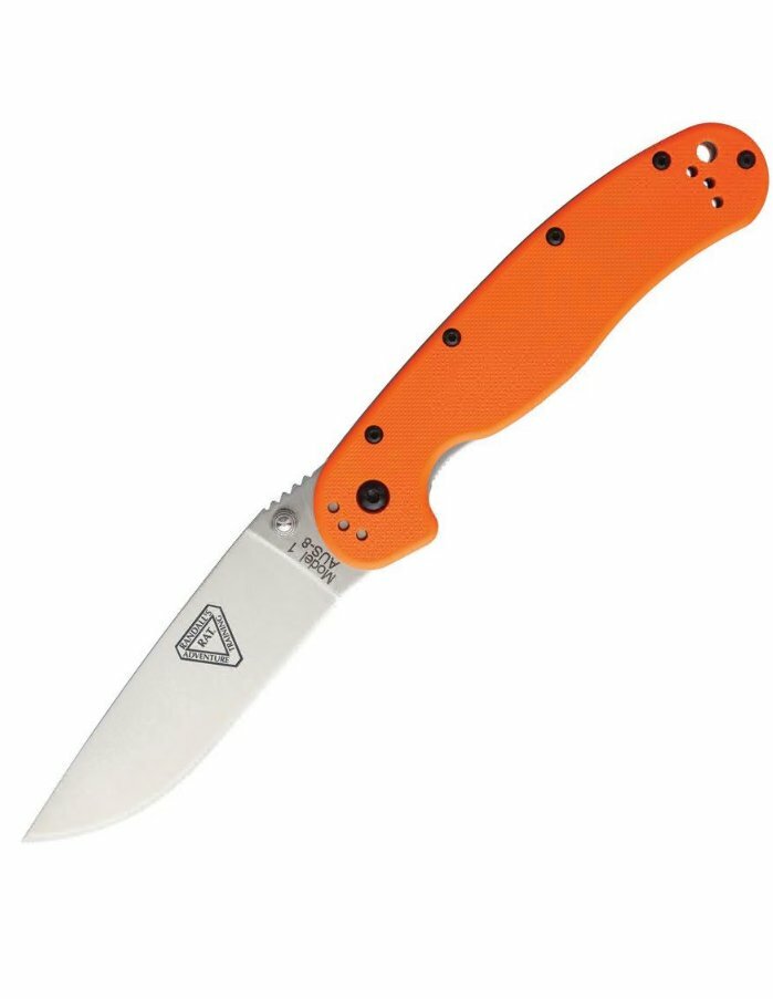 Складной нож Ontario RAT-1 ON8848OR, сталь AUS-8, рукоять orange GRN