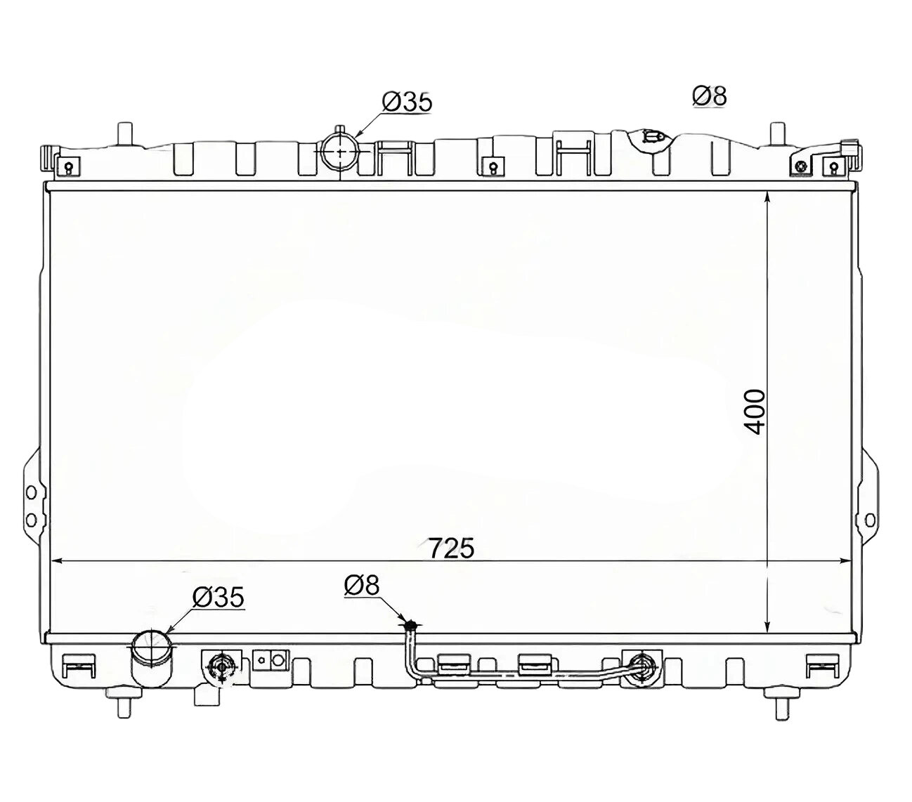 Радиатор SAT HY0015 Hyundai Trajet 99-08