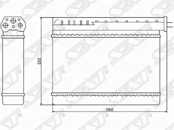 Радиатор SAT ST-BM32-395-0 отопителя салона BMW 3-Series 90-00 / 5-Series 95-04